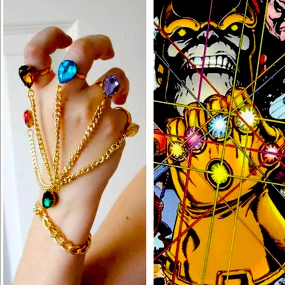 Jewelry | Thanos Marvel Infinity Stones Gauntlet Hand Bracelet And ...